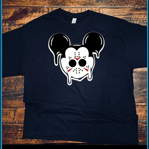 Gildan | Shirts | Mickey Mouse Jason Voorhees Tshirt Funny Disney ...